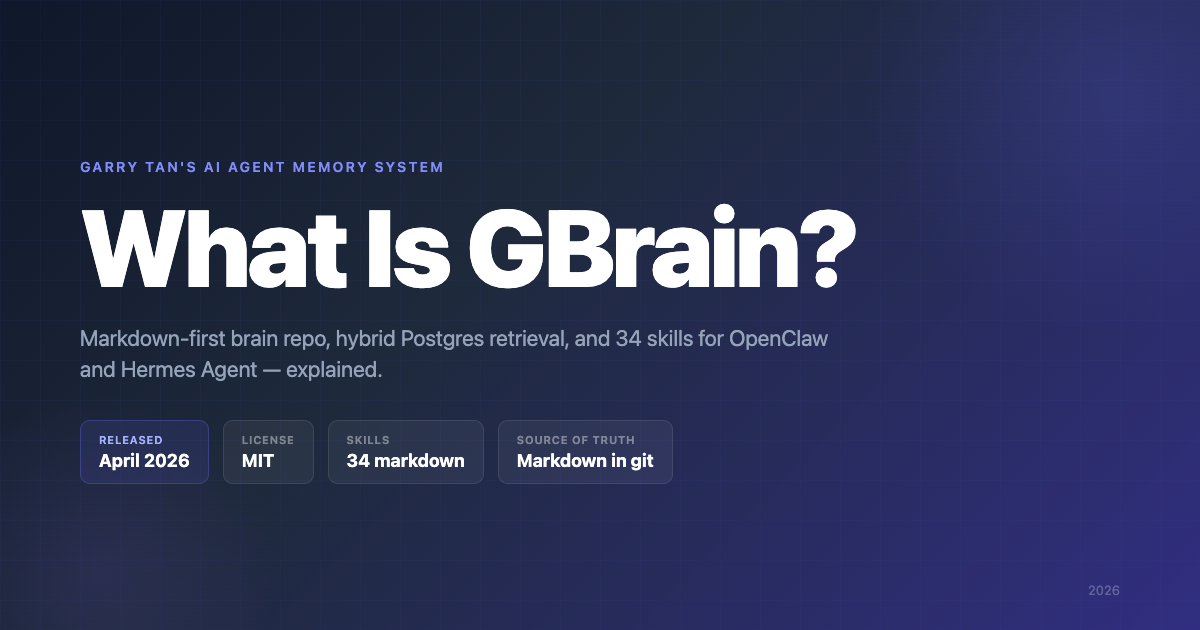 What Is GBrain? Garry Tan's AI Agent Memory System Explained